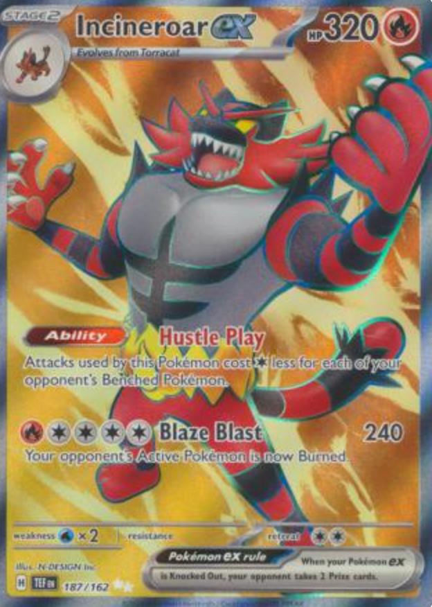 Incineroar ex - 187/162 - Full Art Secret Rare – Essential Cards