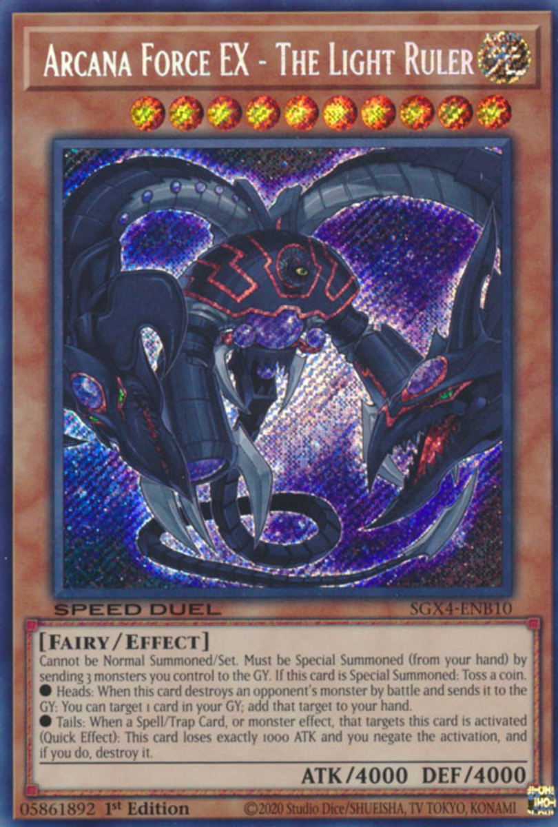 Arcana Force EX - The Light Ruler - SGX4-ENB10 - Secret Rare 1st Editi ...