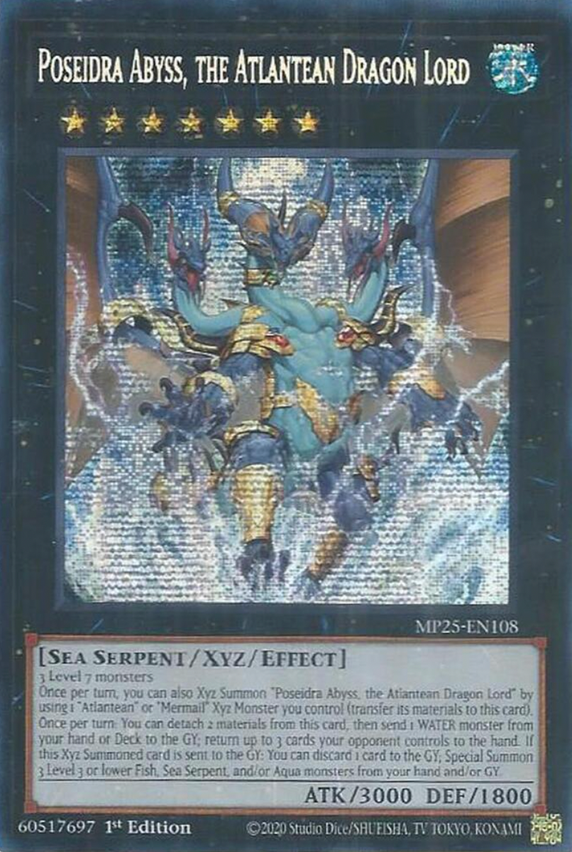 Poseidra Abyss, the Atlantean Dragon Lord - MP25-EN108 - Prismatic Sec ...