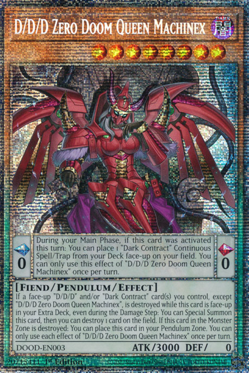 D/D/D Zero Doom Queen Machinex - DOOD-EN003 - Starlight Rare 1st Editi ...